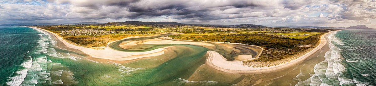 Aerial view of Ruakaka Estuary – Alan Squires Gallery